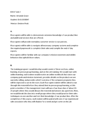 QHT1 Task 2 - Passed - QHT1 - QHT1 – Task 2 Amanda Grace 010358847 ...