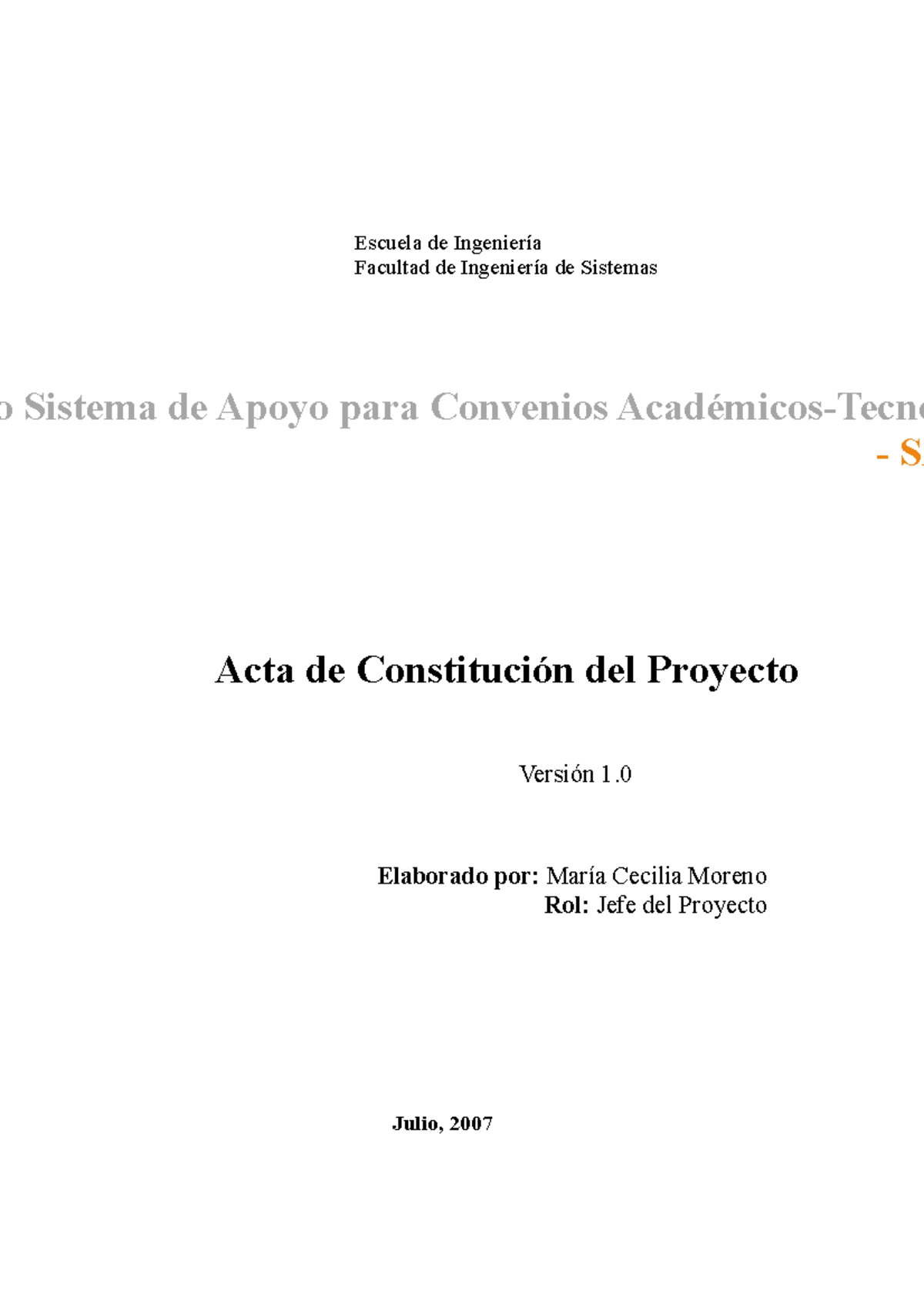 01 Acta Cnsttcion Prycto Sacat V1 - Versión 1. Elaborado por: María ...