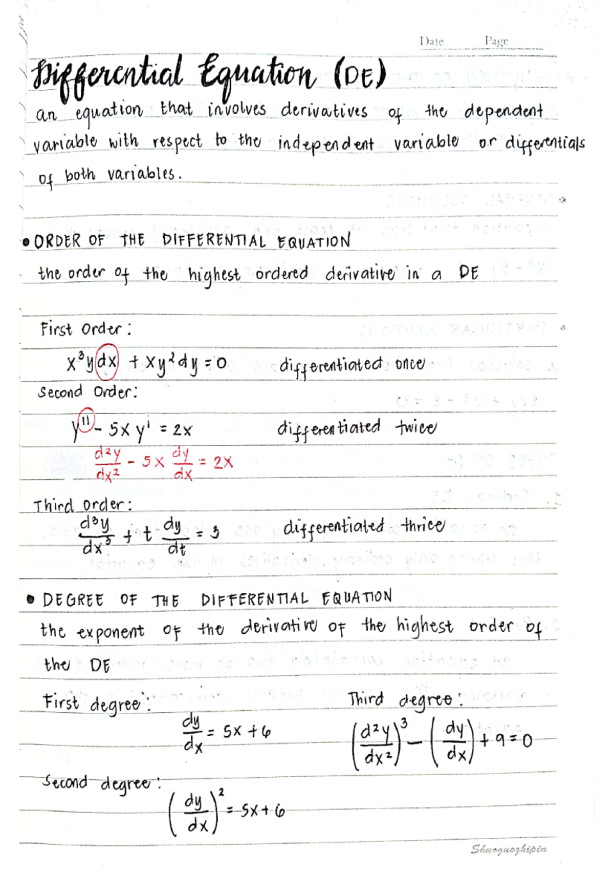 ENM 231 Lecture - Miss Mst - Differential Equations - Studocu
