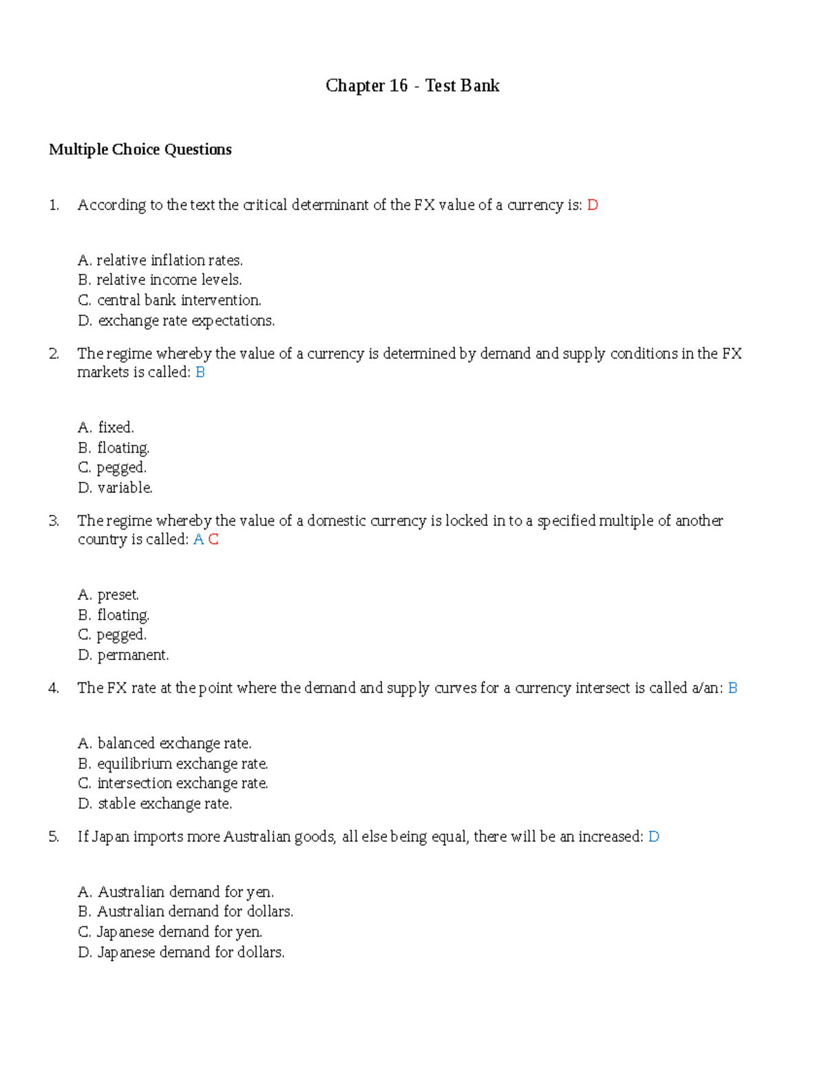 Chapter 16 Test Bank - econ 122 - Chapter 16 - Test Bank Multiple ...