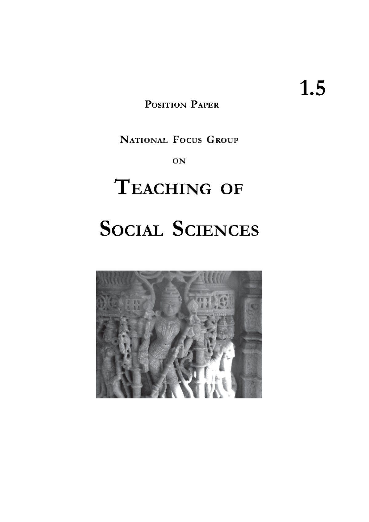 Social sciencel - POSITION PAPER NATIONAL FOCUS GROUP ON TEACHING OF ...