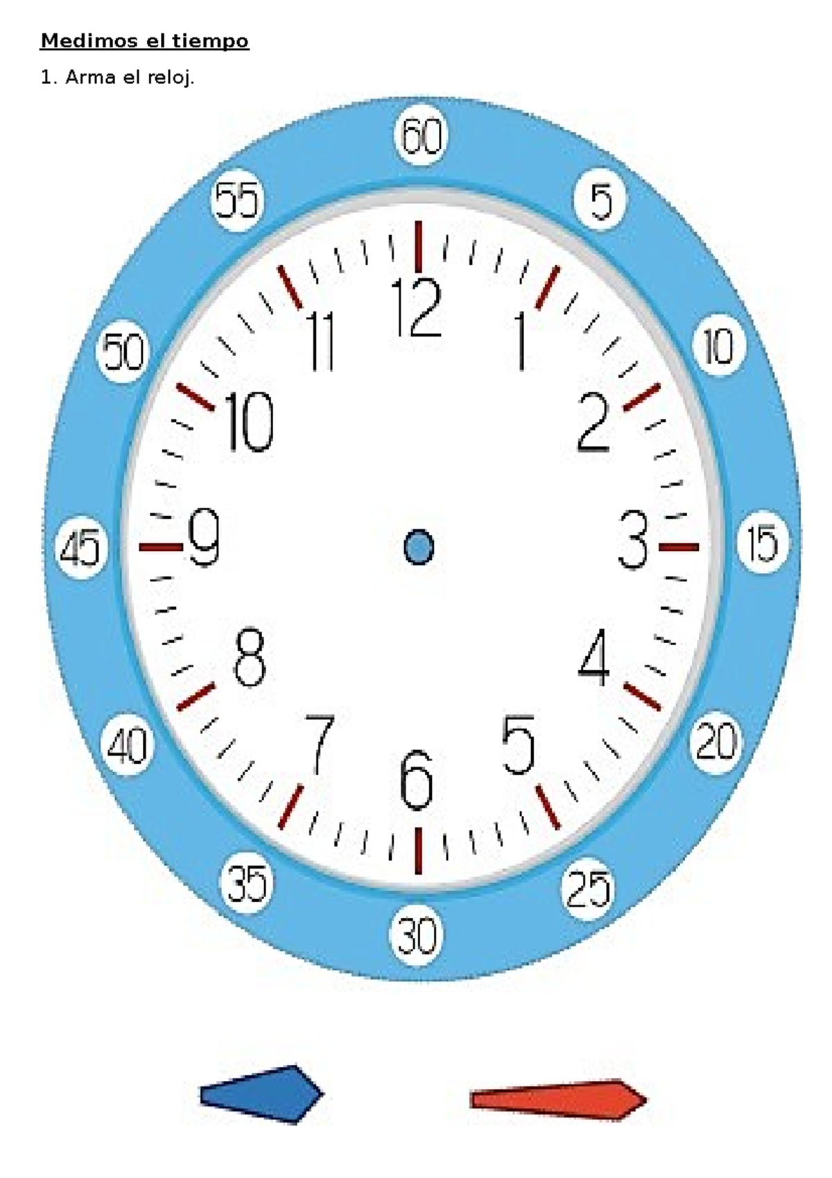 Medimos el tiempo mat martes 17 - Medimos el tiempo Arma el reloj ...