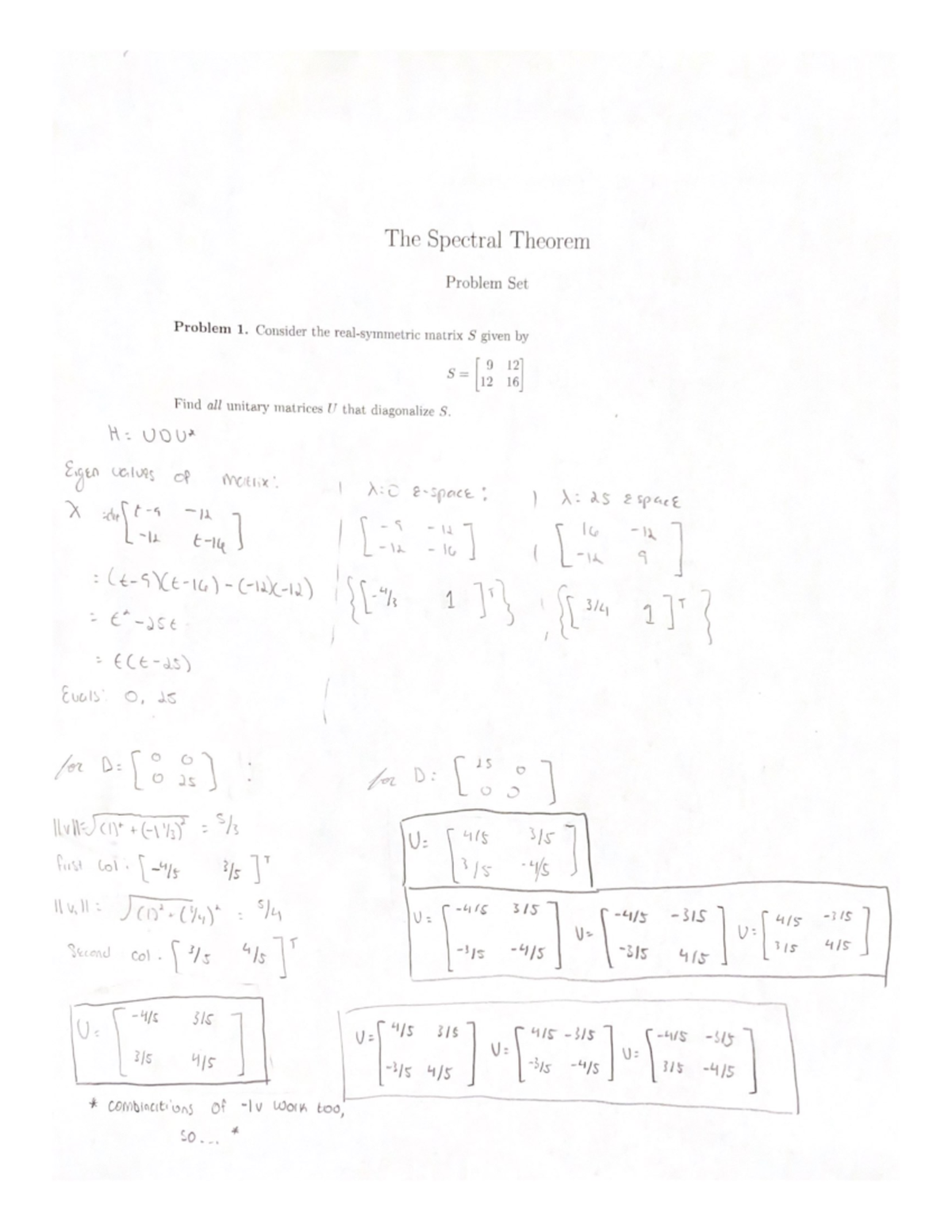 The Spectral Theorem 3 - Full HW - math 218 - Studocu