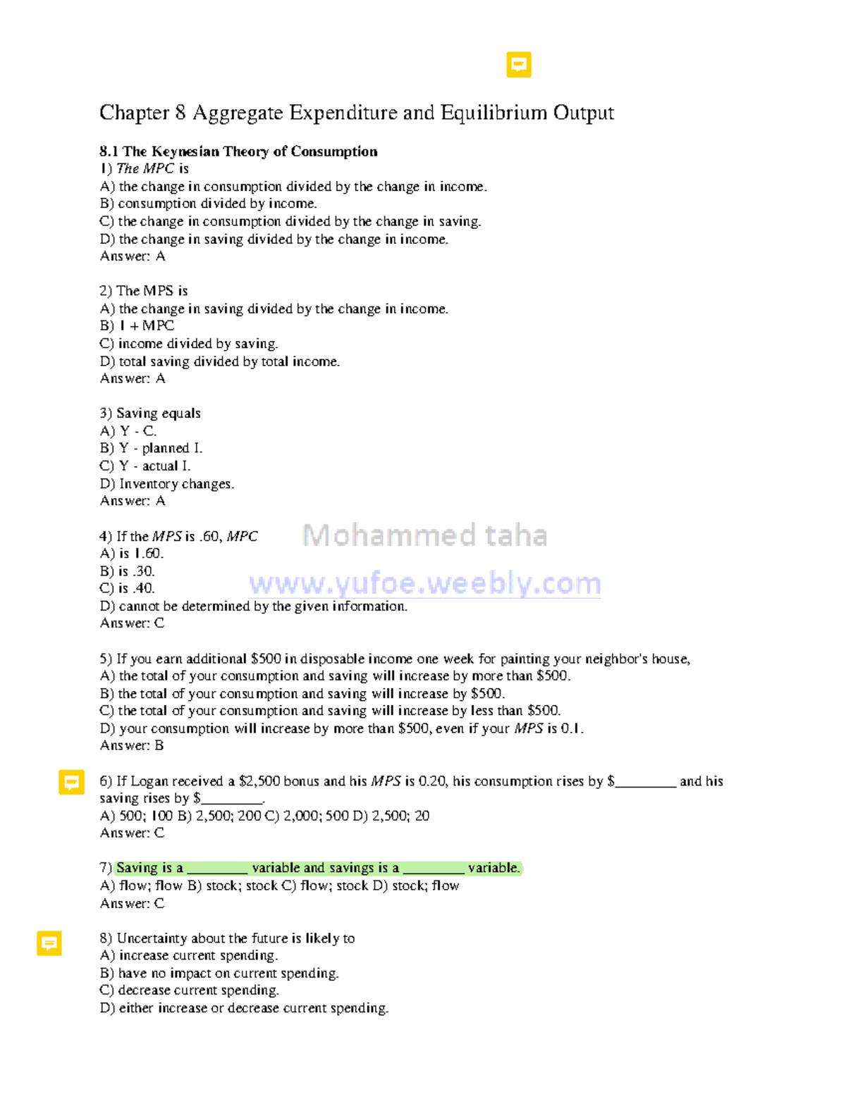 Test Bank chapter 8 - ............................. - Chapter 8 ...