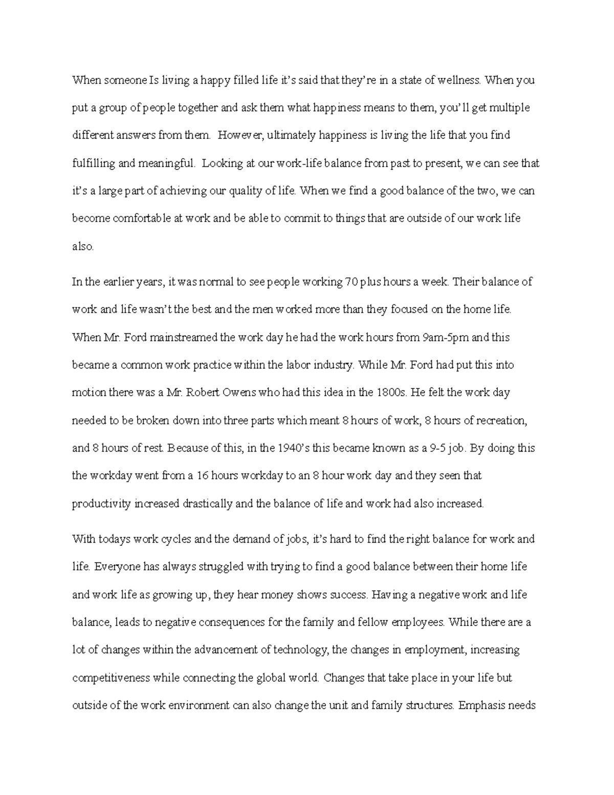 2-2 - this is an assignment for 2-2 - When someone Is living a happy ...