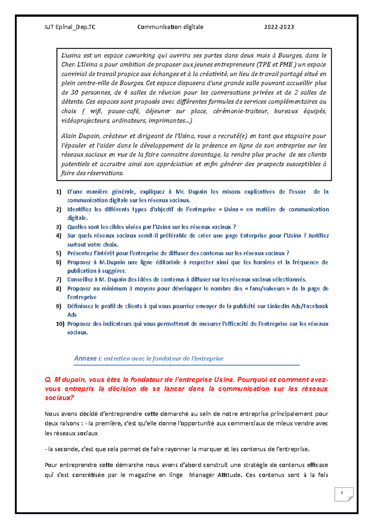 Fiche TD Etude de cas social Media - IUT Epinal_Dep Communication ...