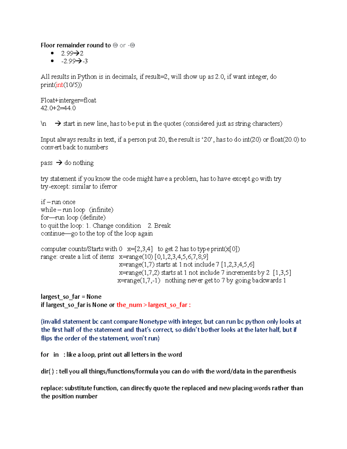 S364 Notes - Floor remainder round to ♾️or️-️ ♾️ 2 2 -2 - All results ...