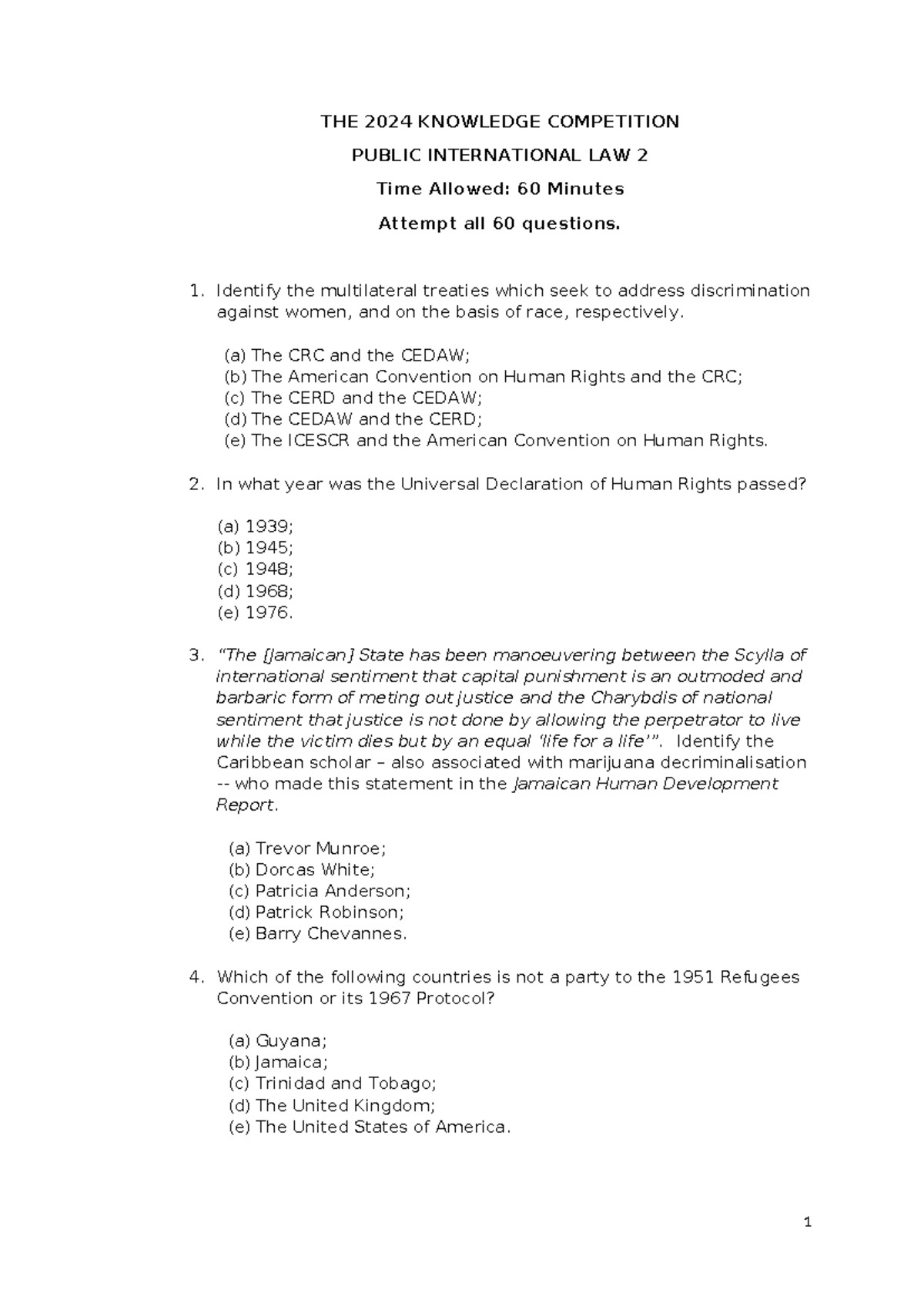Knowledge Competition - THE 2024 KNOWLEDGE COMPETITION PUBLIC ...