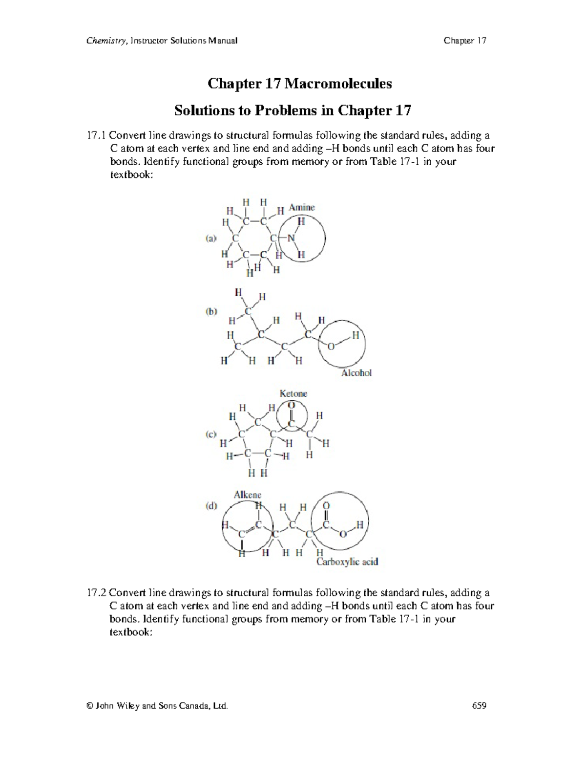 Sm17 - textbook question answers - Chapter 17 Macromolecules Solutions ...
