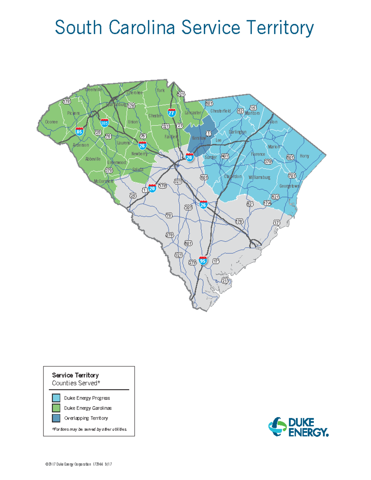 South carolina service territory - 378 1 1 15 17 17 176 176 178 178 17A ...