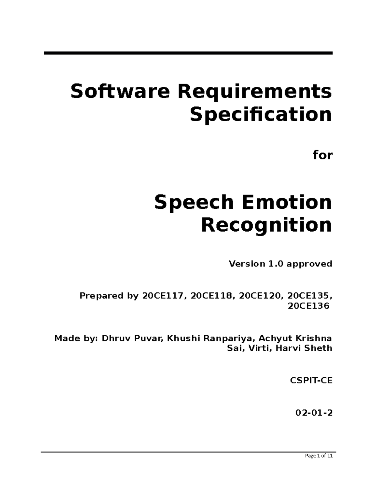 SRS Template CE Cspit SRS Template CE Cspit - Software Requirements ...