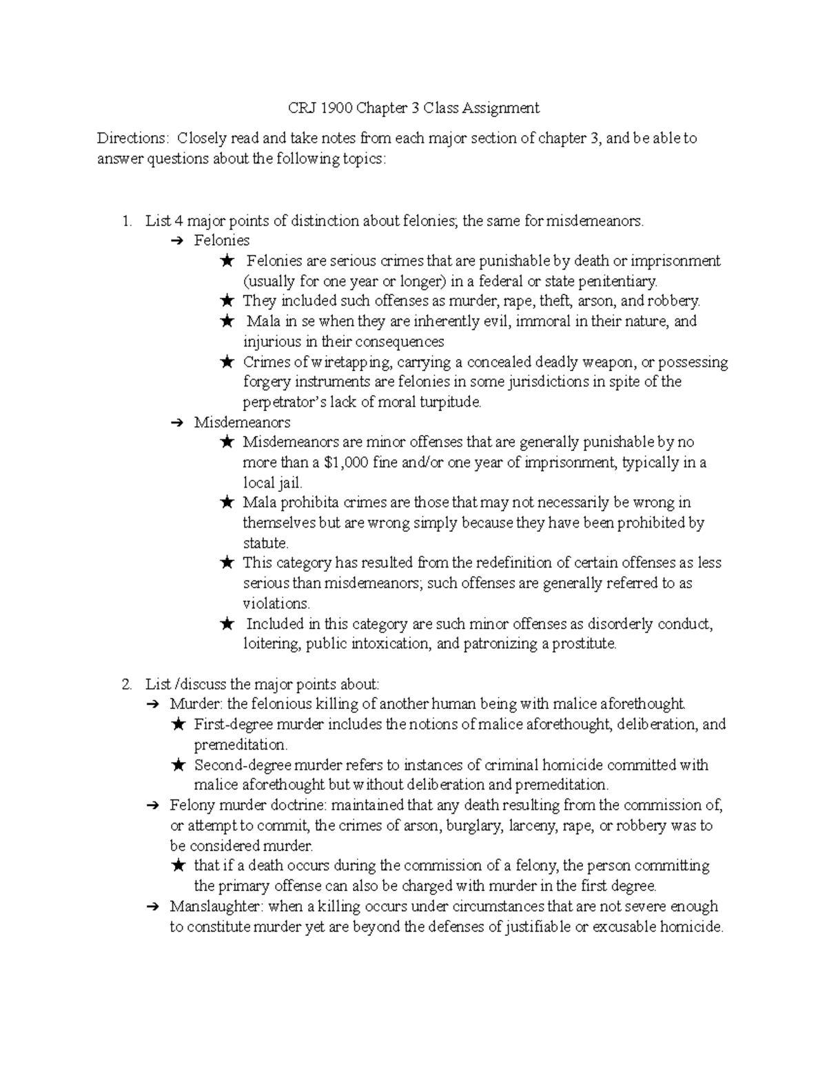 CRJ 1900 Chapter 3 Class Assignment - CRJ 1900 Chapter 3 Class ...