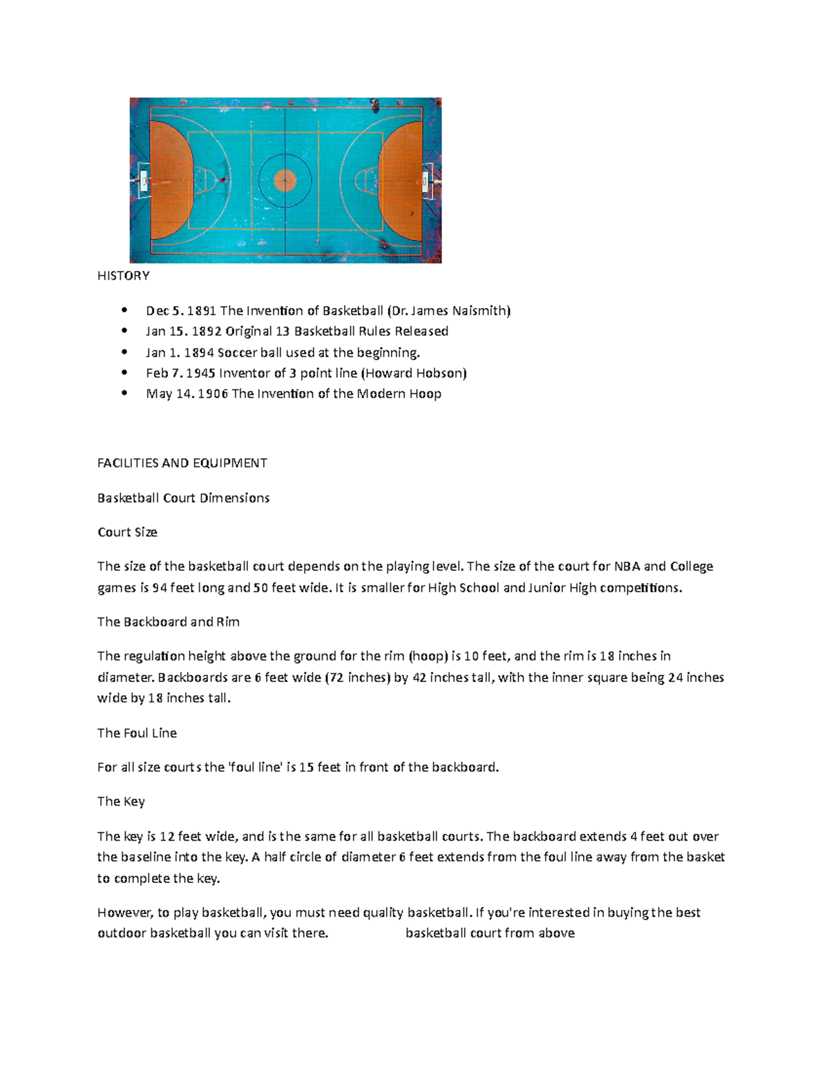 History-WPS Office - None - HISTORY Dec 5. 1891 The Invention of ...