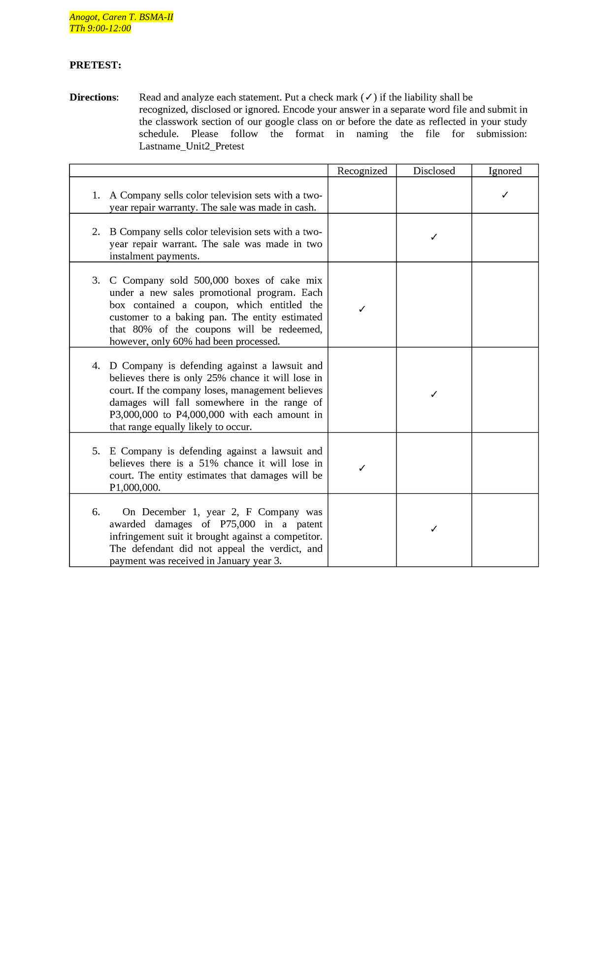 unit2-pretest-read-and-analyze-each-statement-put-a-check-mark