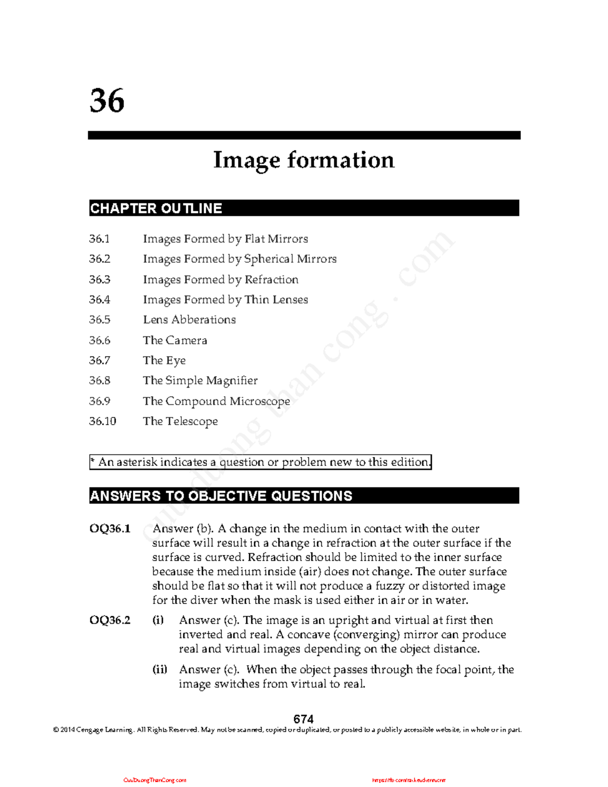 Chapter 36 - giải bt - 674 © 201 4 Cengage Learning. All Rights ...