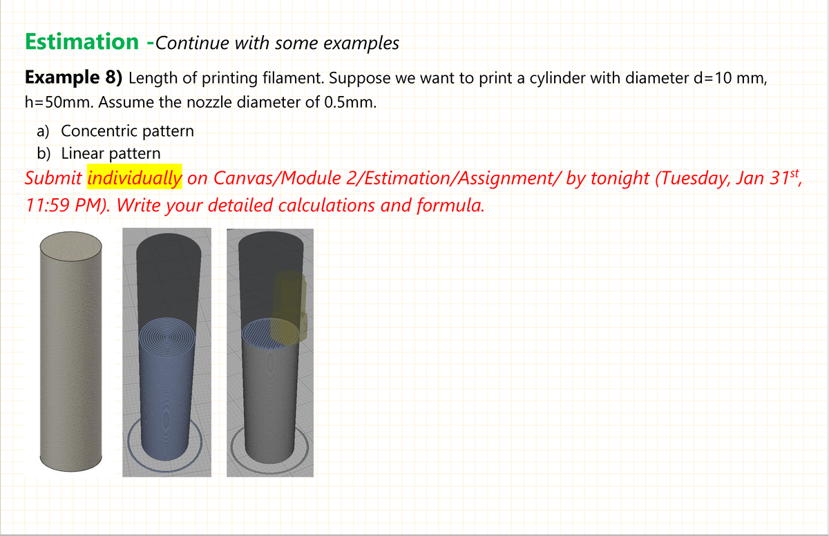 Estimation - Extra Examples - Estimation -Continue with some examples ...