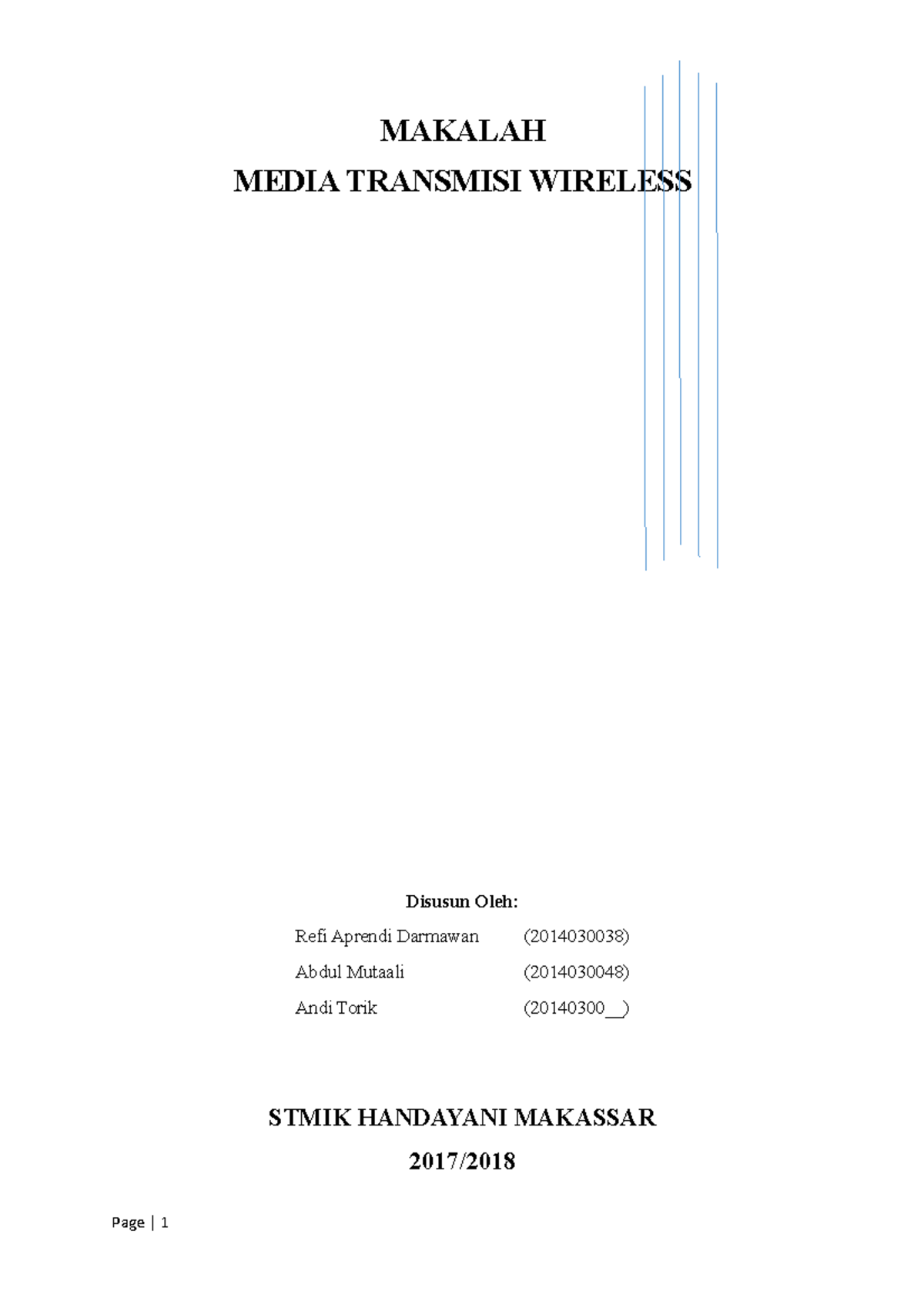 379955236 Makalah Media Transmisi Wireless - MAKALAH MEDIA TRANSMISI ...