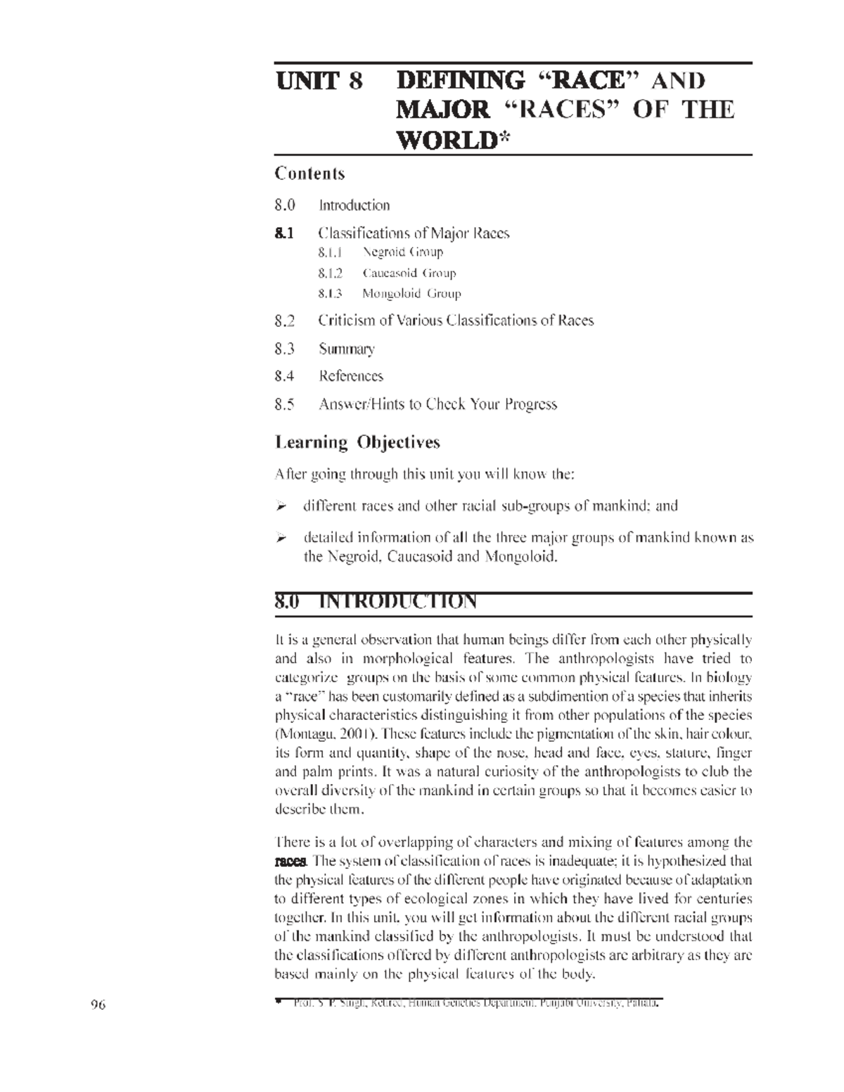 Unit-8 Defining Race and Major Races of the World - Anthropology - Studocu