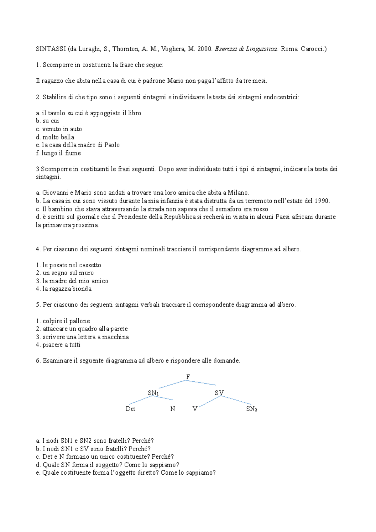 Sintassi - Appunti ed esercitazioni per un ottima preparazione all ...