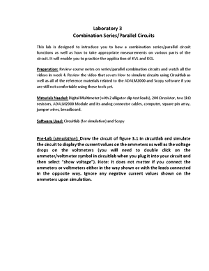 Laboratory Report 3 - lab work - Laboratory Report Format I. Cover Page a) Course Number: ECE ...