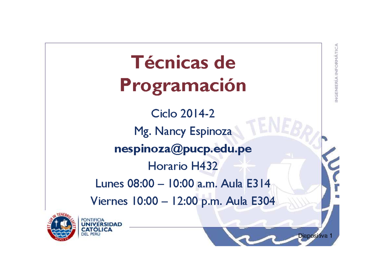 00 Introduccion a Tecnicas de Programación - Técnicas de Programación ...