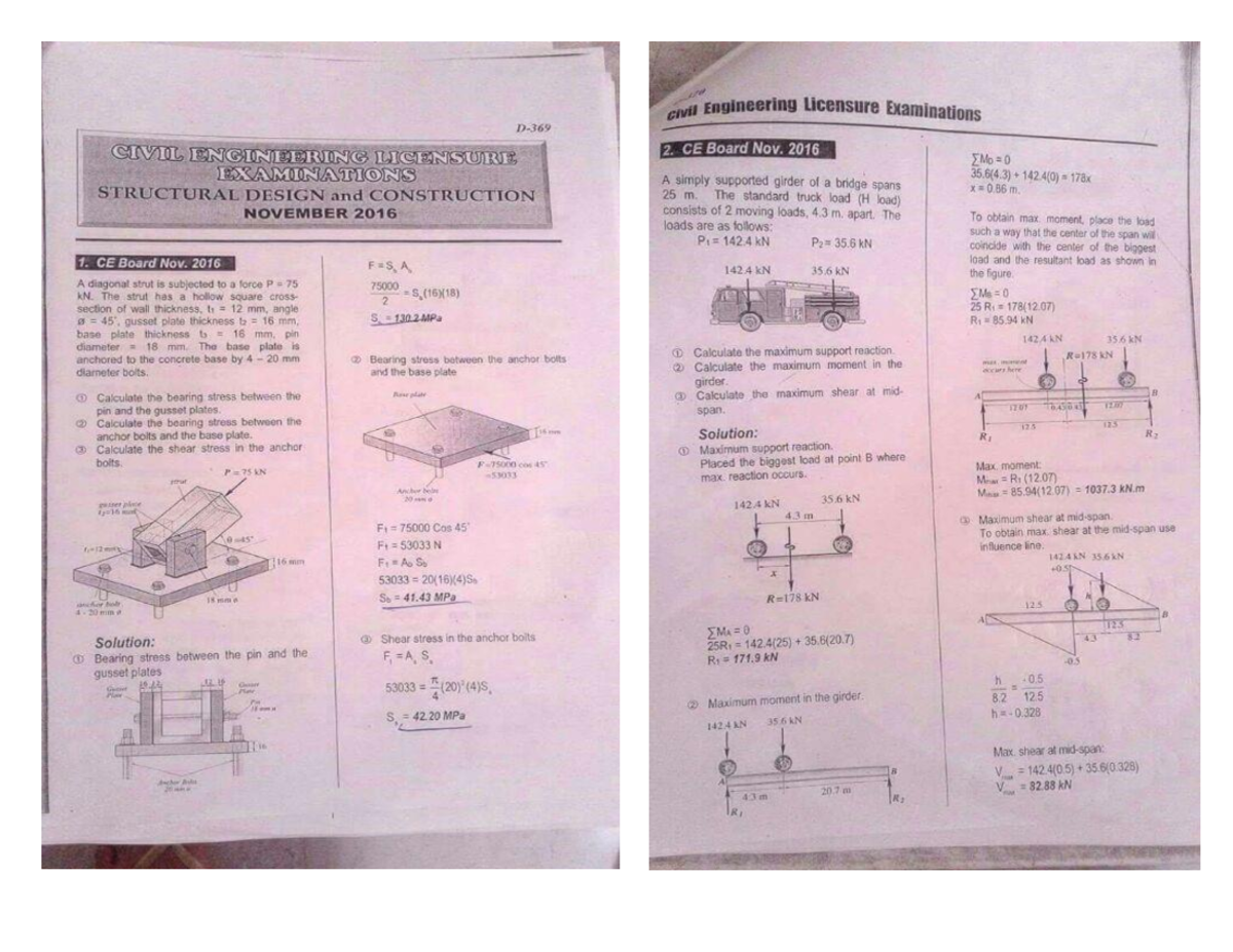 Pdfcoffee - iei3ijebenb - civil Engineering Licensure Examinations ...