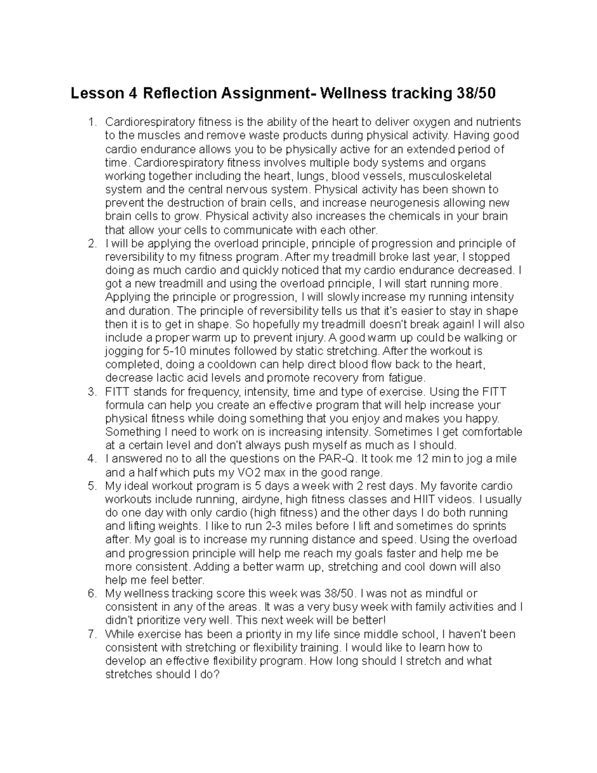 Lesson 4 Reflection Assignment - Lesson 4 Reflection Assignment ...