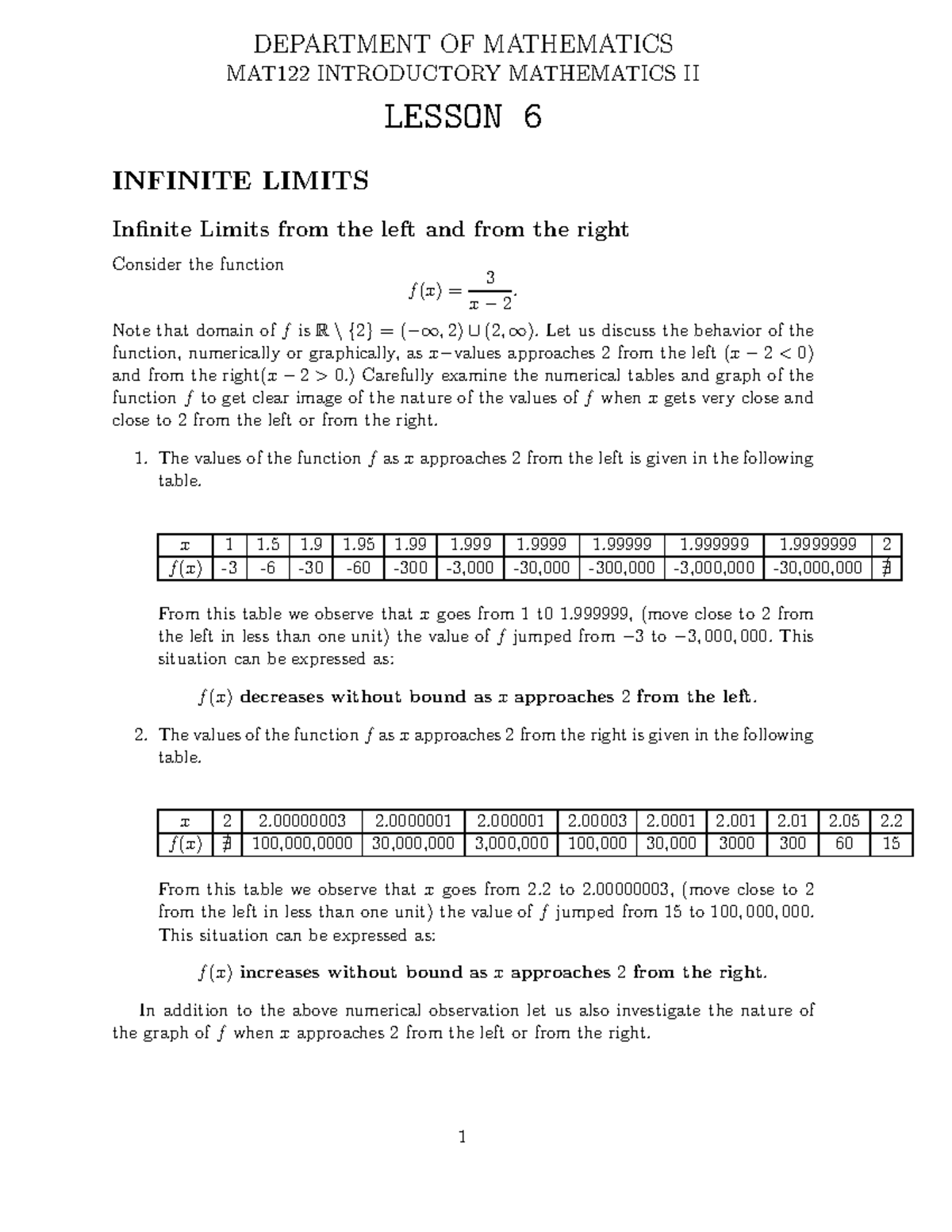 MAT122- Lesson 6(2022-2023 Sem 2) - DEPARTMENT OF MATHEMATICS MAT122 ...