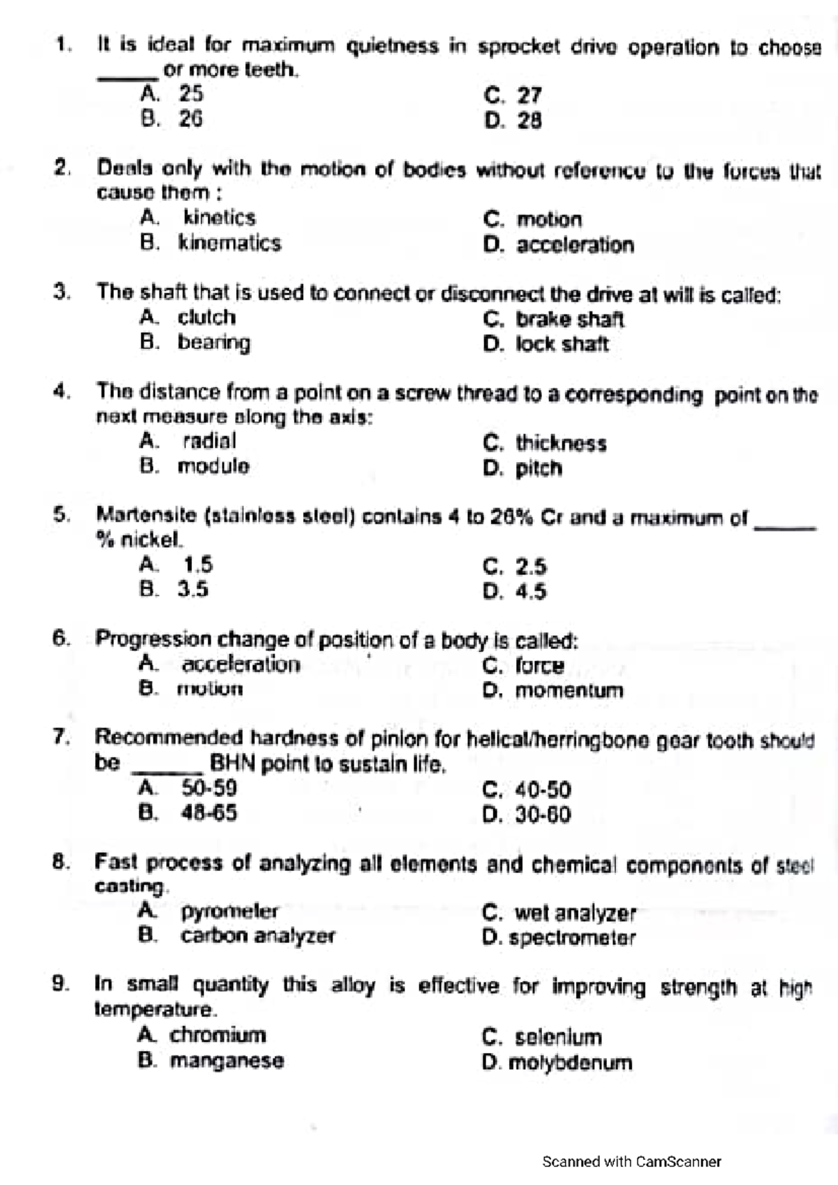 Machine Design SProblems REF 2 - BS Electrical Engineering - Studocu