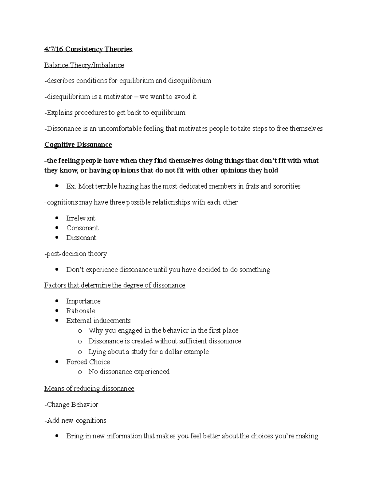 Cognitive Dissonance - Professor Catherine Puckering - 4/7/16 ...