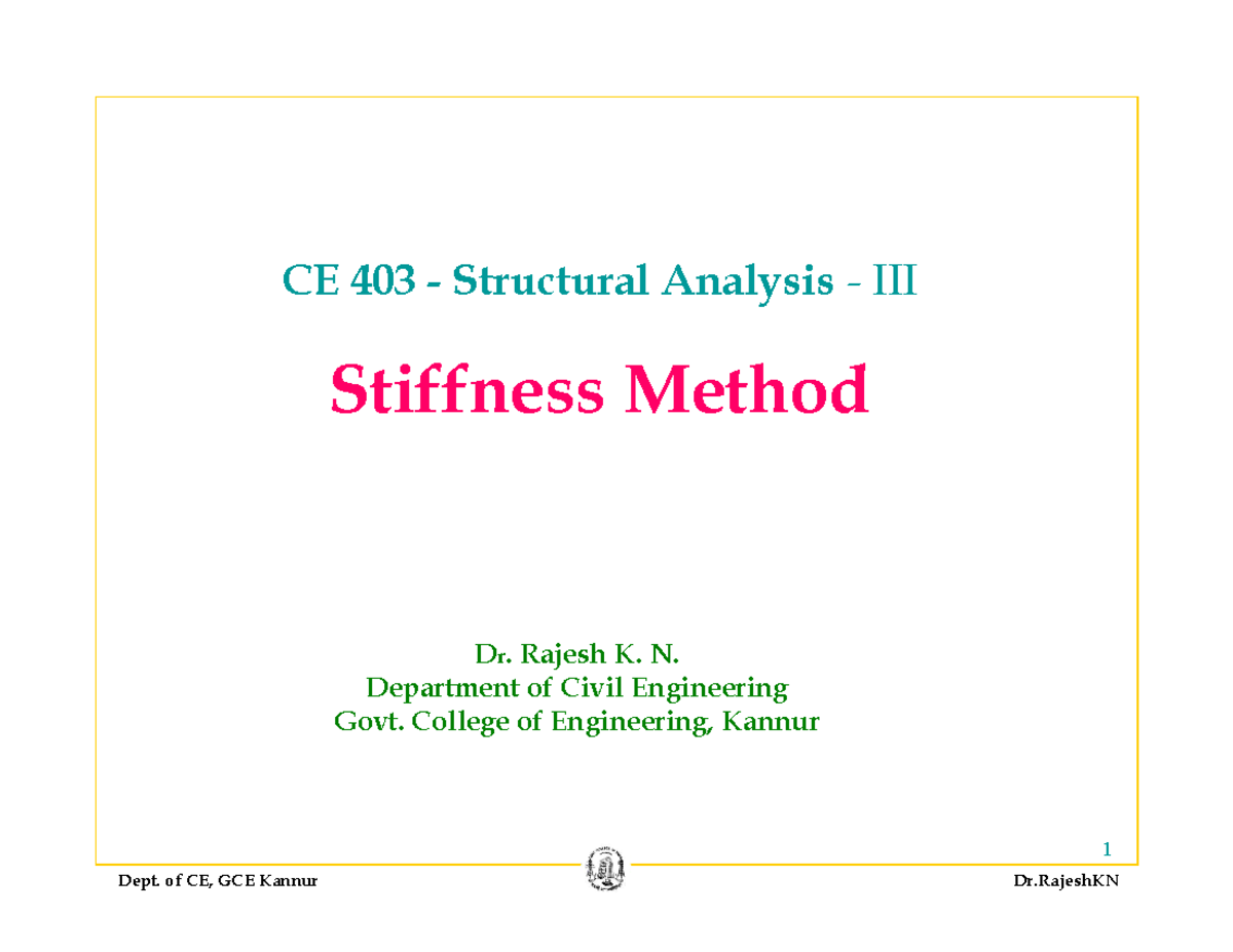 Structural analysis -3 module 4 - Structural Analysis 3 - KTU - Studocu