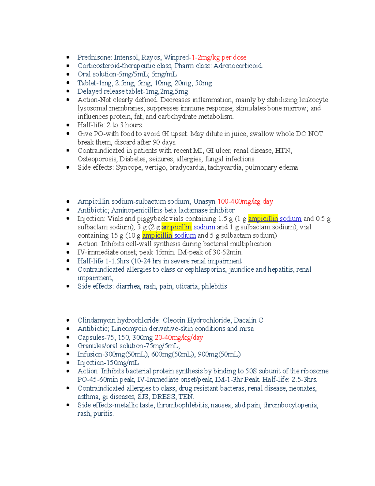 Med cards - Prednisone: Intensol, Rayos, Winpred-1-2mg/kg per dose ...
