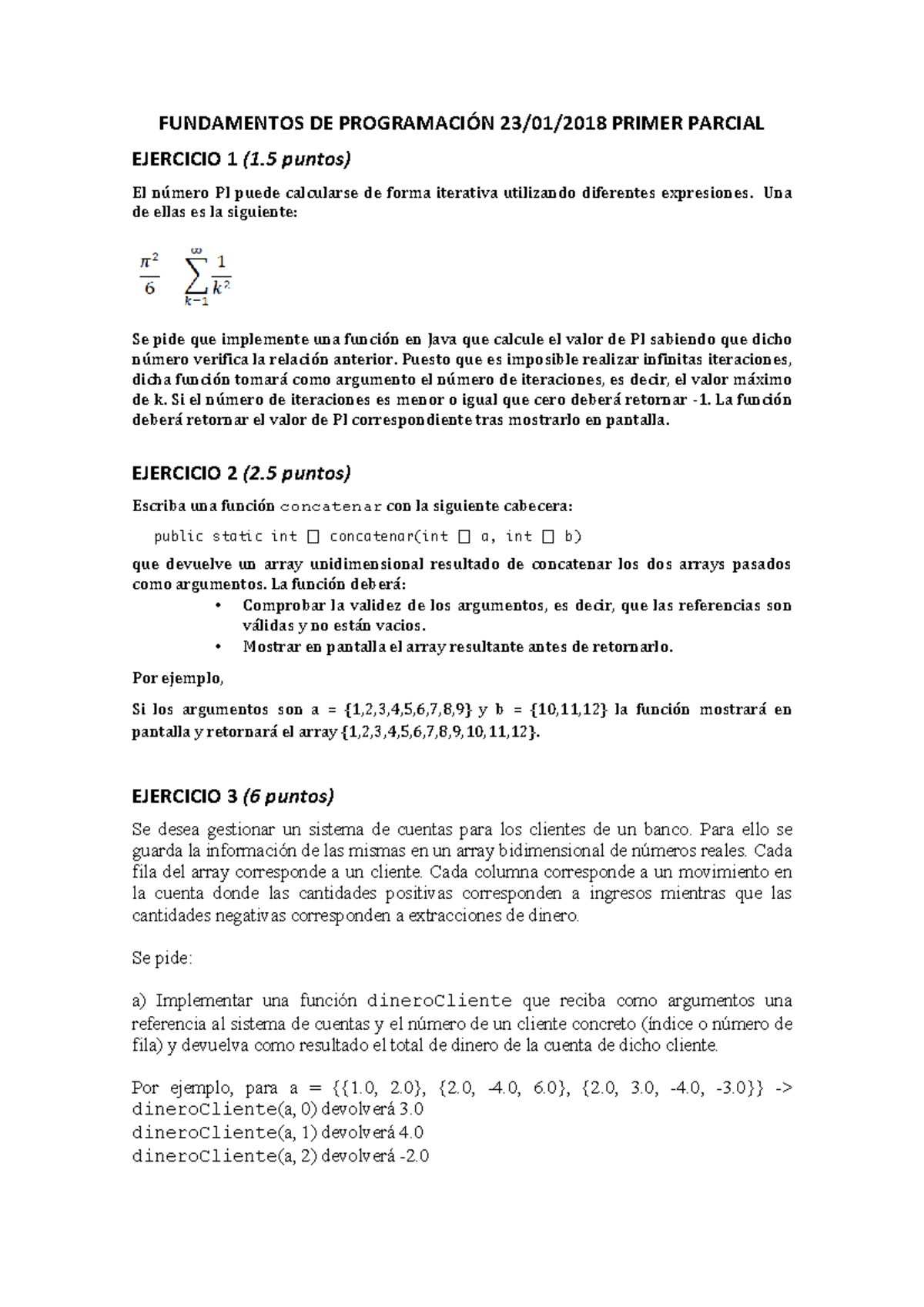 Examen primer parcial febrero 2018 - FUNDAMENTOS DE PROGRAMACIÓN 23/01 ...