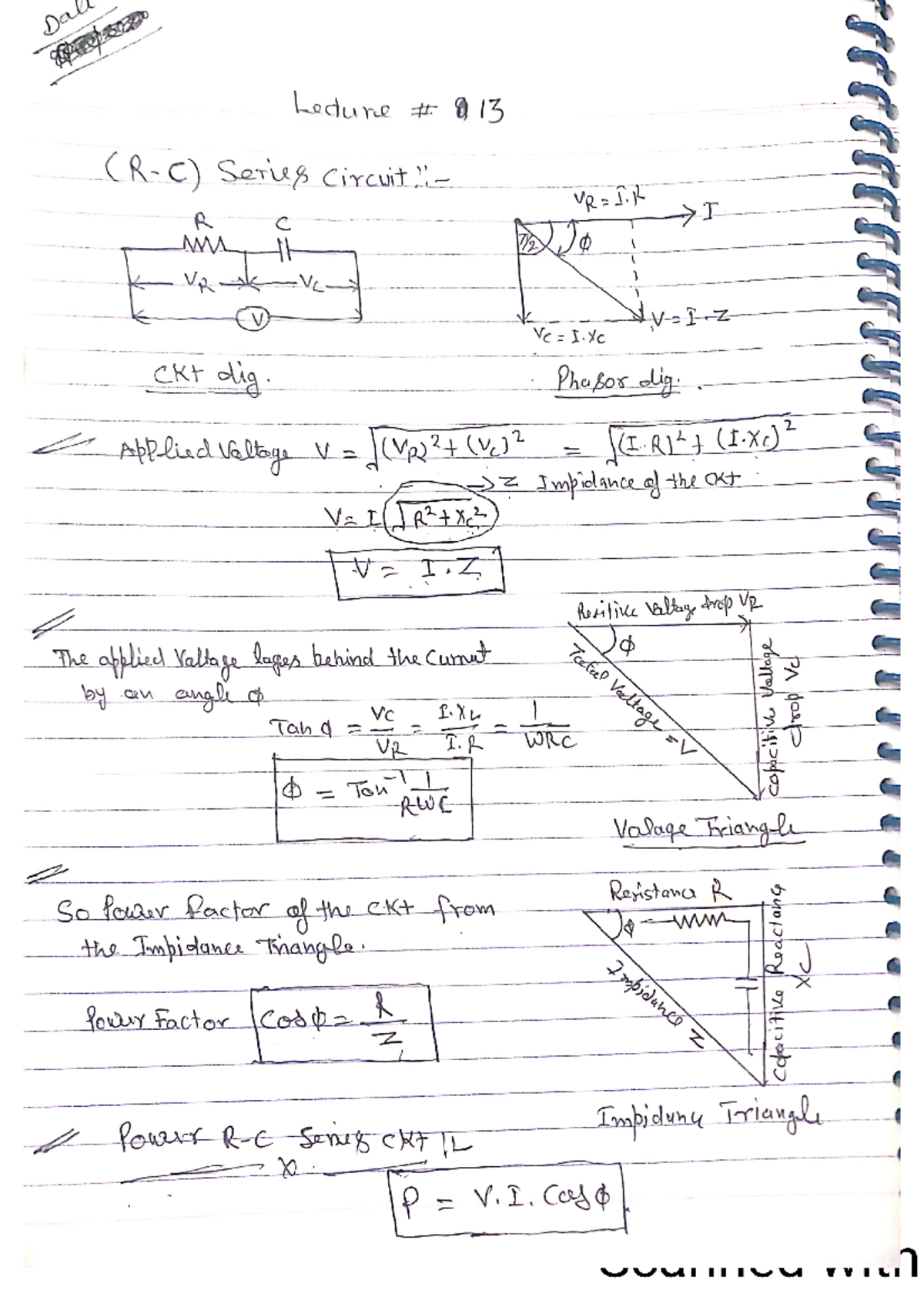 Series Circuit (R-C) - Electrical Engineering - Studocu