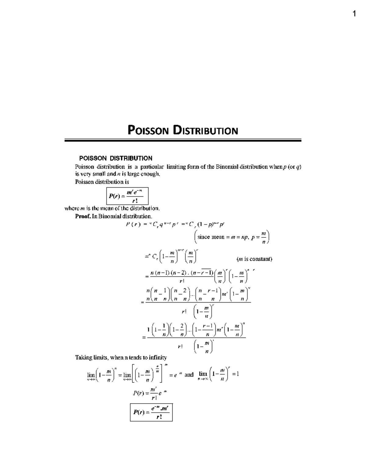 03-Poisson Distribution-Final Notes - Probability and statistics - Studocu