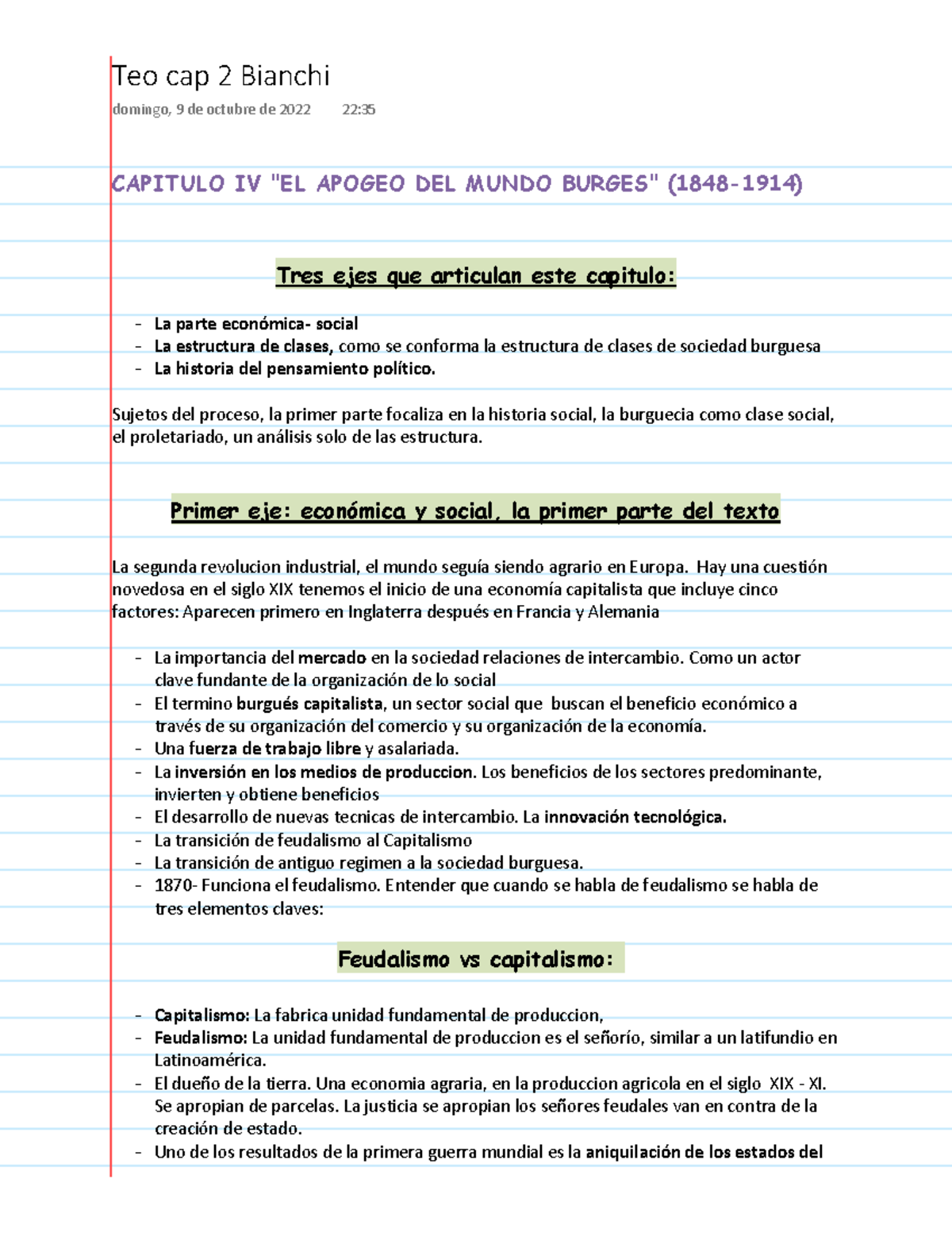 Bianchi cap 4 - Teorico: Unidad 1 - CAPITULO IV "EL APOGEO DEL MUNDO ...