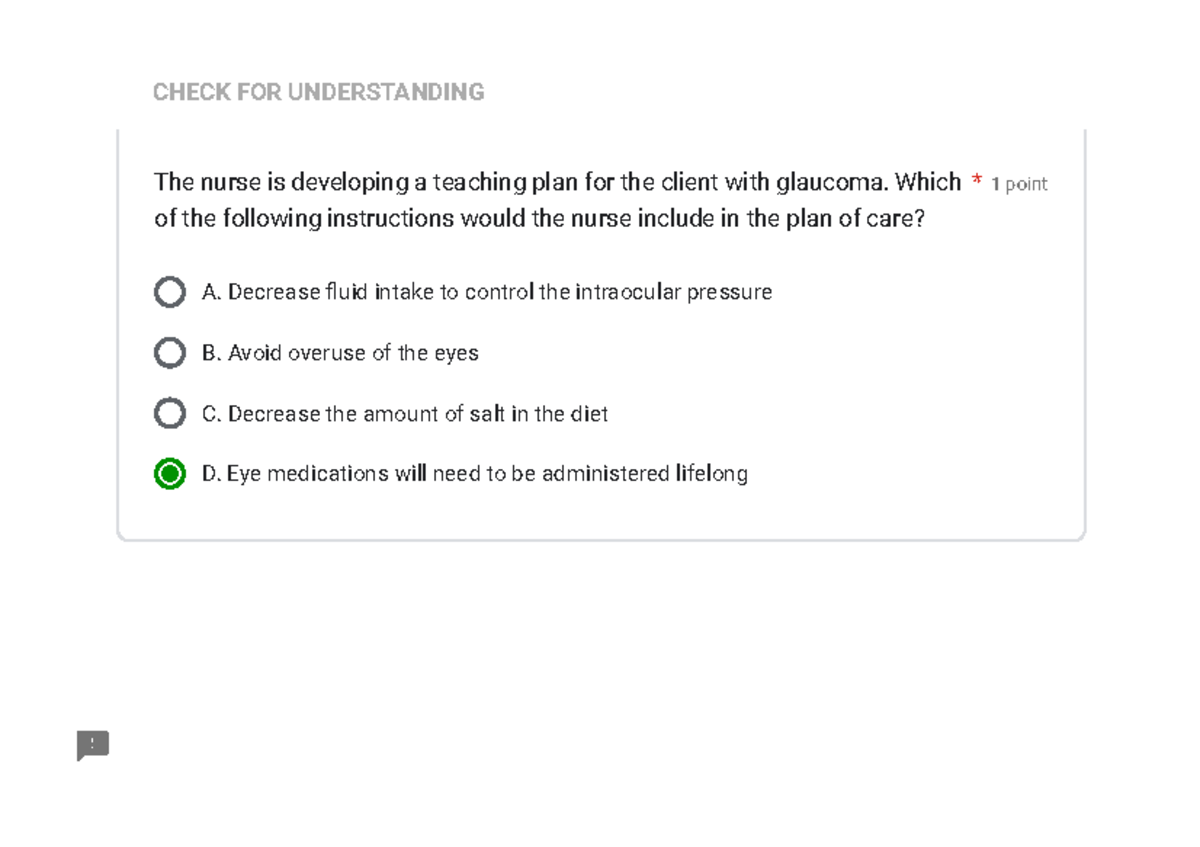 20 sas ms - student activity sheet - CHECK FOR UNDERSTANDING 1 point A ...