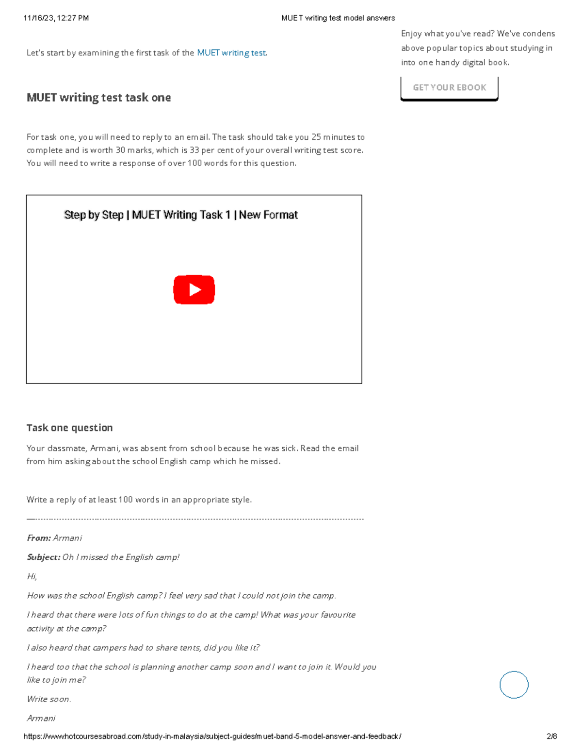 MUET writing test model answers - Let’s start by examining the first ...