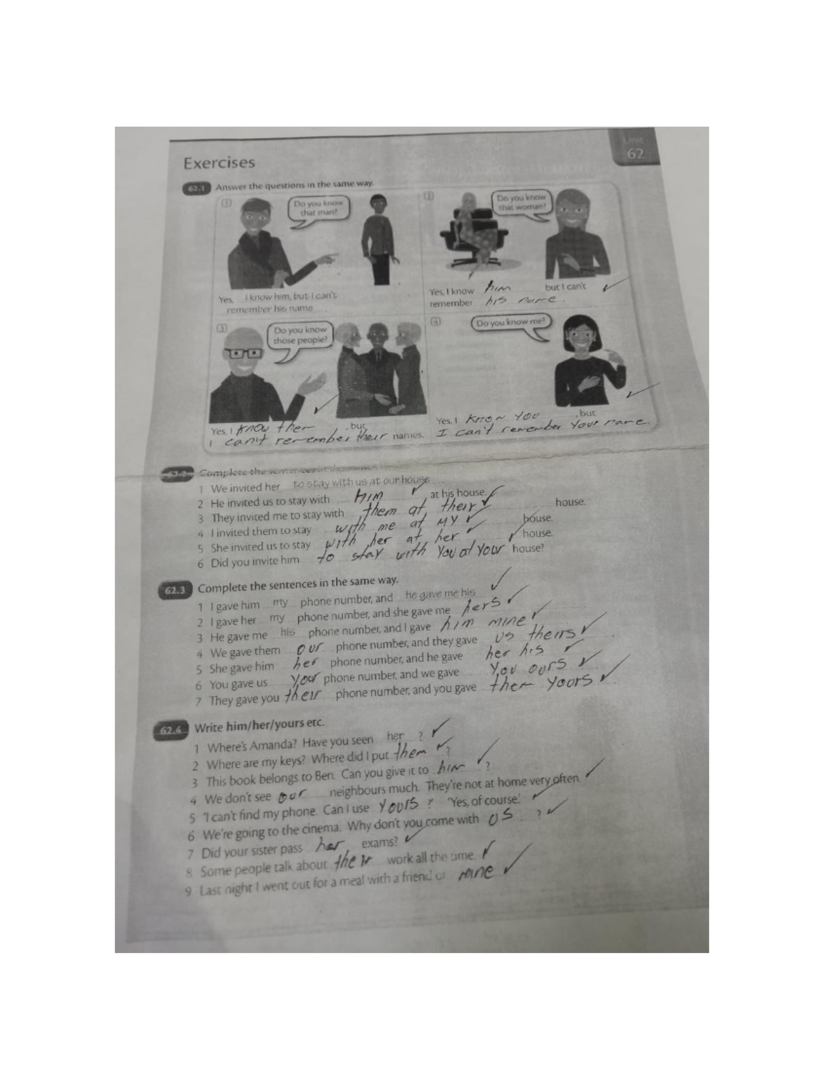 Personal Pronouns - we2e2e - Exercises 62 Answer the questions in the ...