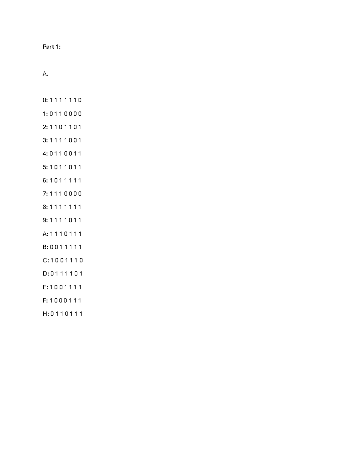 CS 4407 programming assignment 6 - BS in Computer Management - Part 1: 0: A. 1: 2: 3: 4: 5: 6: 7 ...