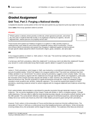 Unit Test, Part 2 Change and Growth - © 2008 K12 Inc. All rights ...