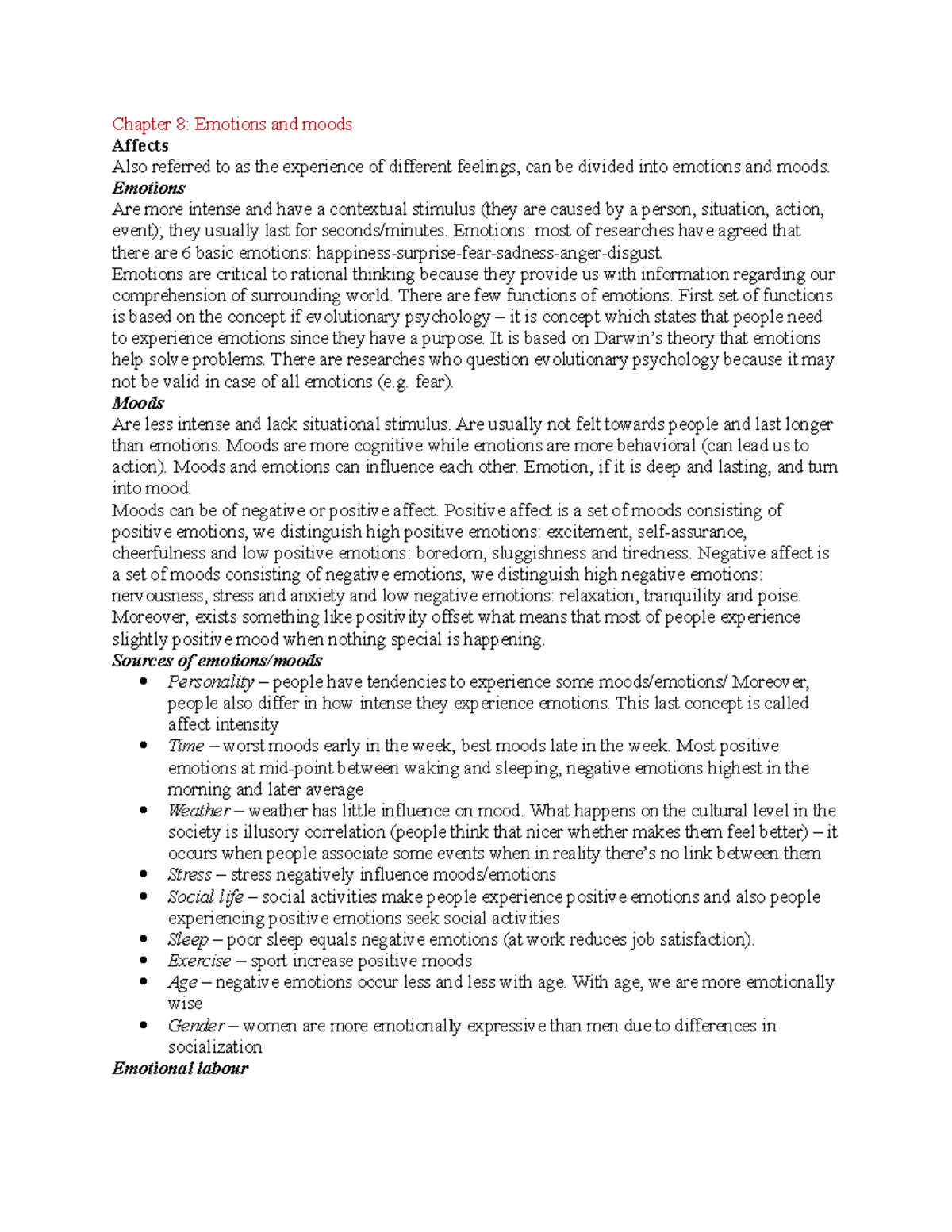 OB8 Emotions and moods - important parts - Organizational Behavior ...