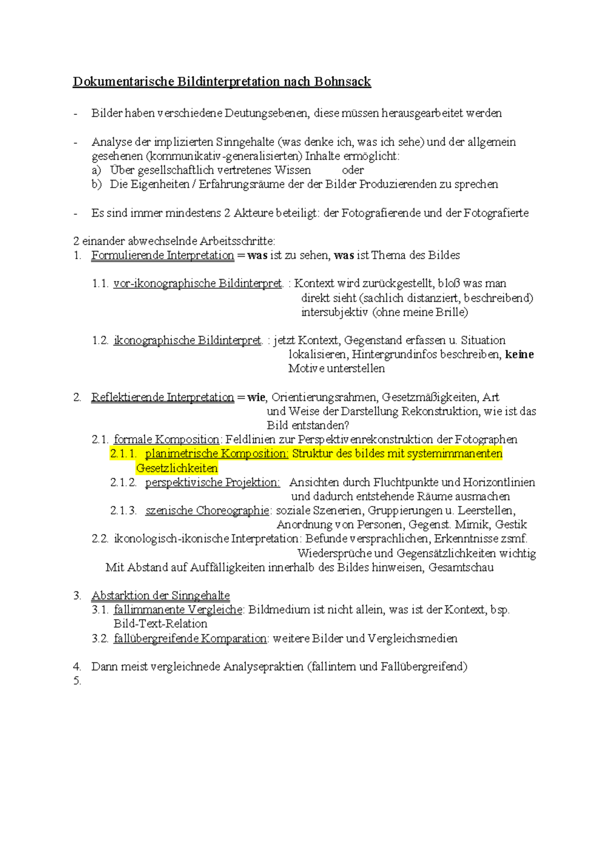 Bildinterpretation schritte - Dokumentarische Bildinterpretation nach ...