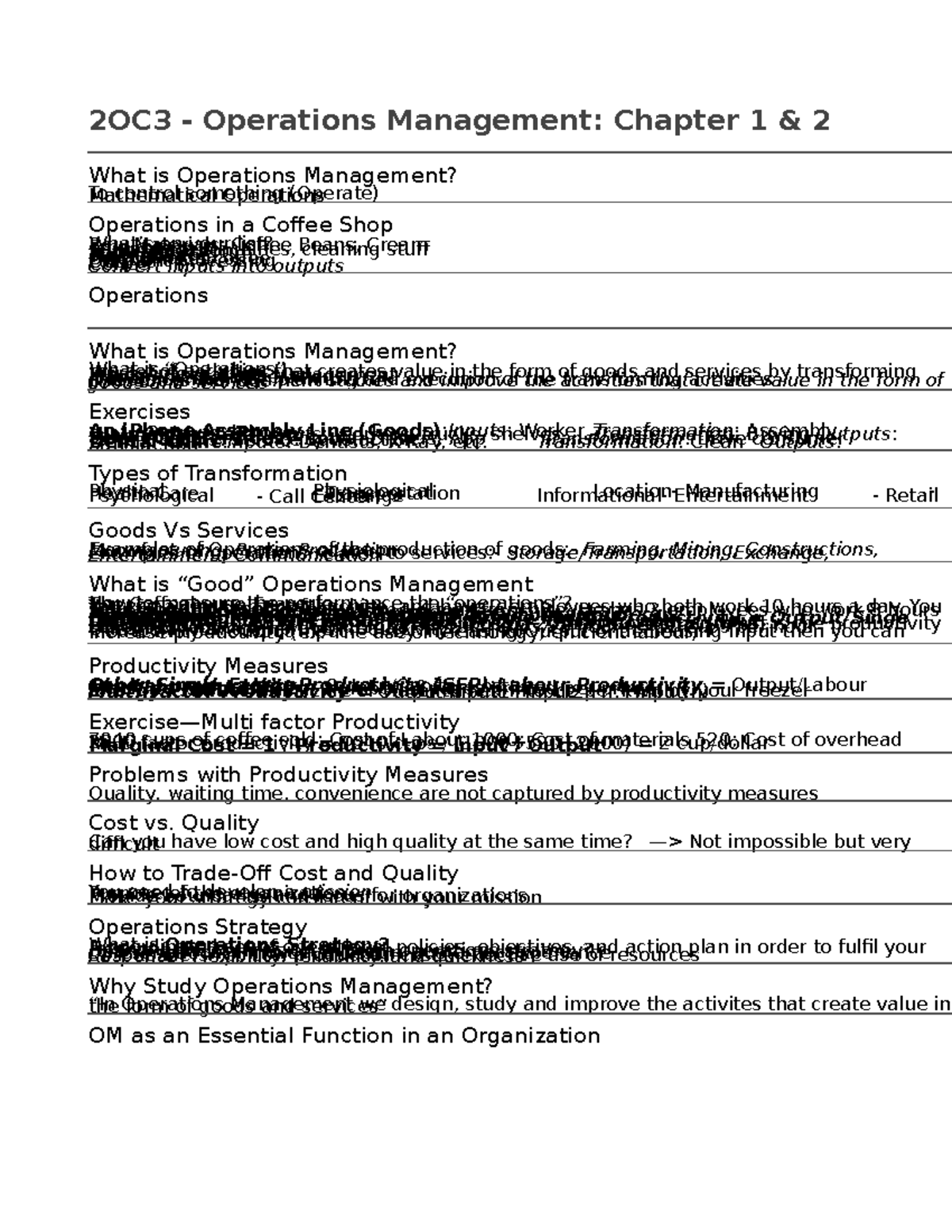 2OC3 Lecture notes 1 - Wednesday, January 9, 2019 2OC3 Operations ...
