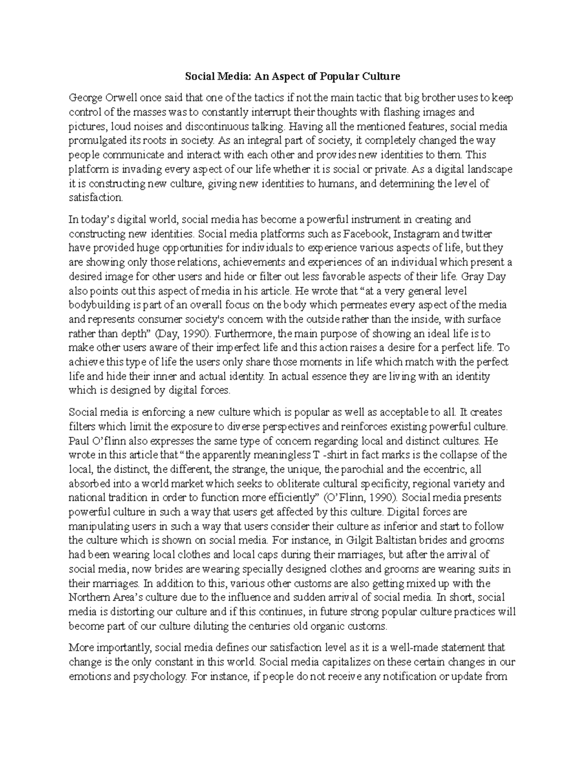 Final paper - This is Literature Review on pop culture - Social Media ...