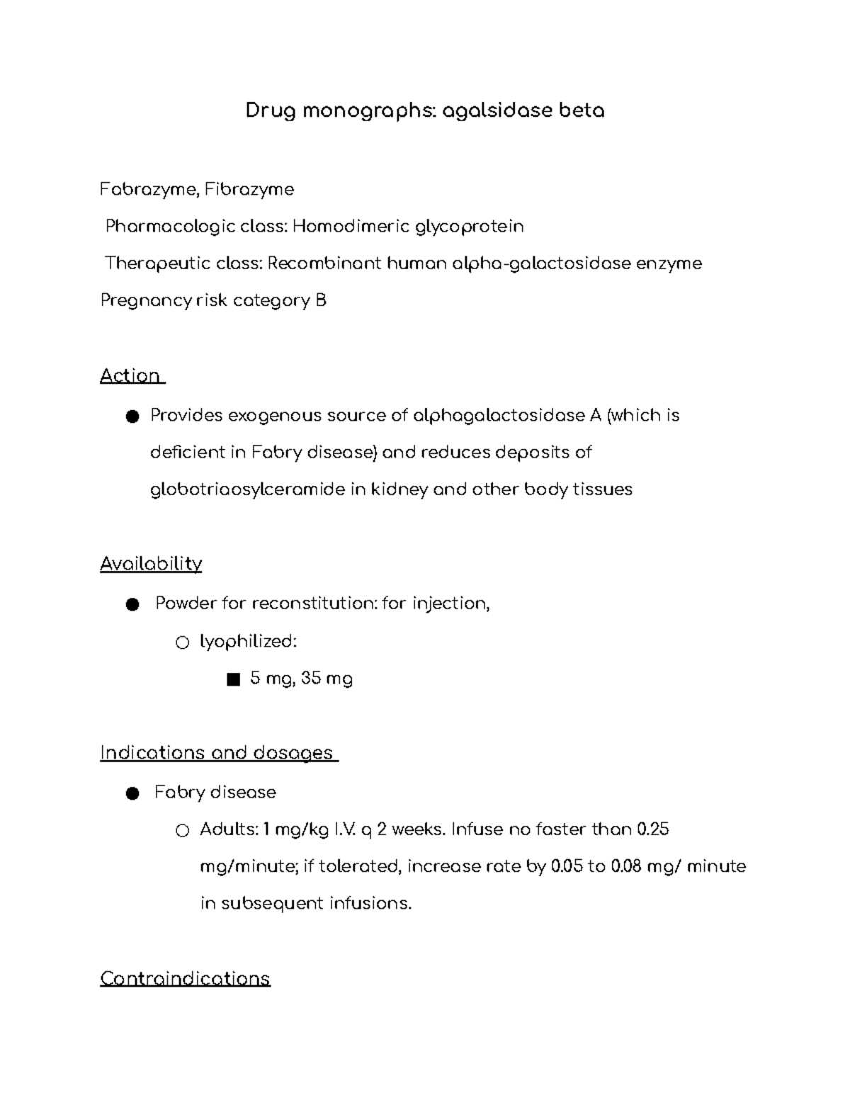 Drug monographs agalsidase beta - Drug monographs: agalsidase beta ...