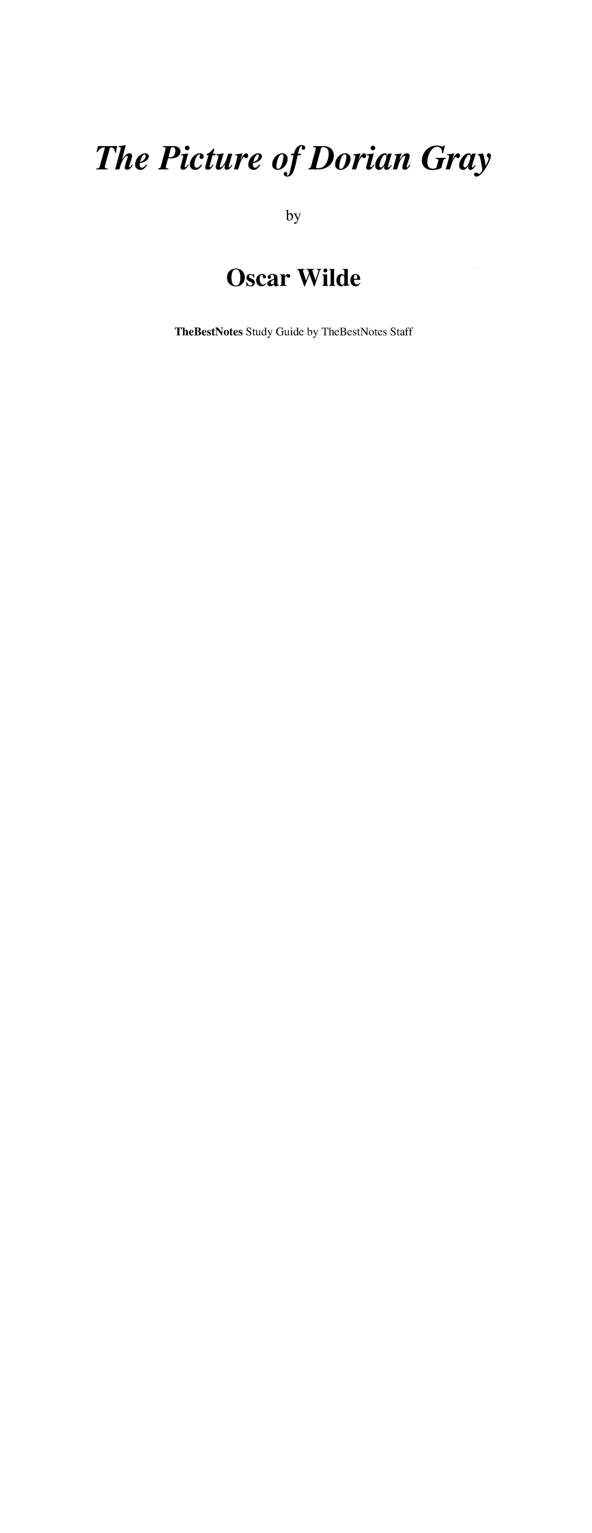 Study guide for the english novel the picture of Dorian gray by Oscar ...