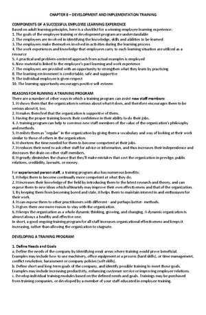 Chapter 7 - CHAPTER 7 TECHNOLOGY BASED TRAINING METHODS Technology-based learning (TBL) • - Studocu