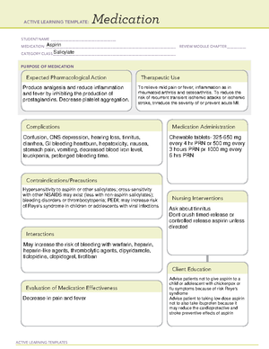 Medication gemfibrozil - ACTIVE LEARNING TEMPLATES Medication STUDENT ...
