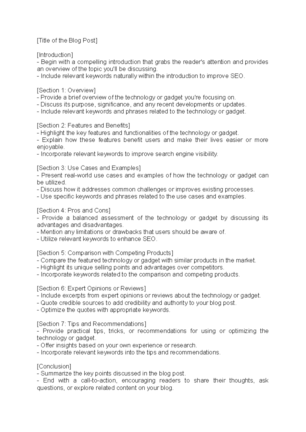 Blogpost template - [Title of the Blog Post] [Introduction] Begin with ...